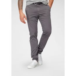 JOOP! Chinohose JOOP JEANS "Steen", Herren, Gr. 34, L&auml;nge 30, grau (medium, grau), Obermaterial: 97% Baumwolle, 3% Elasthan, clean, unifarben, schmal lang, Hosen Chinohose, mit G&uuml;rtelschlaufen