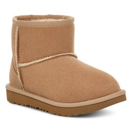 UGG Australia Winterboots UGG "Classic Mini 2", M&auml;dchen, Gr. 3 (35), beige (sand), Veloursleder, Schuhe Winterboots, Schlupfboot, Casula Boot in hochwertiger Twinface-Machart