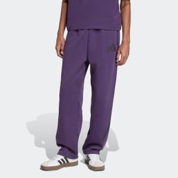 Sporthose adidas Sportswear "ADIDAS Z.N.E. OPEN-HEM", Herren, Gr. L, N-Gr, aurora plum, normal, gr., Obermaterial: 57% Polyester, 43% Baumwolle, Hosen Sporthose