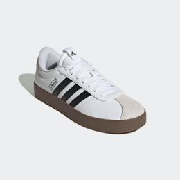 Sneaker adidas Sportswear "VL COURT 3.0", Damen, Gr. 38, schwarz-wei&szlig; (cloud wei&szlig;, core schwarz, grau one), Leder, Synthetik, Schuhe Sneaker, inspiriert vom Design des adidas samba, Topseller
