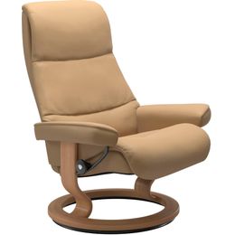 Relaxsessel stressless "View", beige (sand paloma), B:91cm H:109cm T:83cm, Leder BATICK: BATICK ist ein leicht korrigiertes, durchgef&auml;rbtes und genarbtes M&ouml;belleder, bei dem die meisten Unebenheiten und Spuren in der Regel entfernt wurden.;Leder PALOMA: PALOMA ist ein durchgef&auml;rbtes Semianilin-M&ouml;belleder mit nat&uuml;rlicher Narbung.;ROHLEDER Stoff Q2 FARON: Ein fester zuverl&auml;ssiger Boucl&eacute; mit einem st