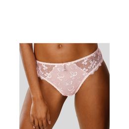 Slip Lascana, Damen, Gr. 56/58, rosa (ros&eacute;, creme), Microtouch, Obermaterial: 50% Polyamid, 30% Polyester, 20% Elasthan, Unterhosen Slip, Dessous mit sch&ouml;ner Bl&uuml;mchen-Stickereispitze