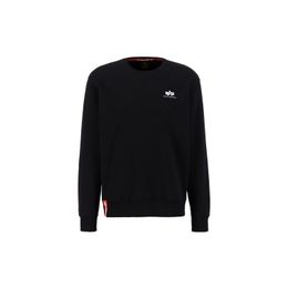 Sweater Alpha Industries "Basic Sweatshirt SL", Damen, Gr. XS, schwarz, Shell: 80% Cotton, 20% Polyester, regular fit, Sweatshirts Sweater