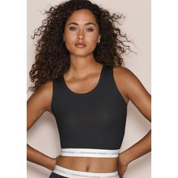 Achseltop Copenhagen Studios, Damen, Gr. XL (42), N-Gr, schwarz-wei&szlig; (schwarz), Single Jersey, Obermaterial: 50% Modal (TENCEL&trade;), 45% Baumwolle, 5% Elasthan, unifarben, tiefer Rundhals, Unterhemden Achseltop, mit weichem Logobund und aus elastischer Baumwoll-Modal-Qualit&auml;t