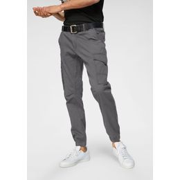 Jack & Jones Cargohose JACK & JONES "PAUL FLAKE", Herren, Gr. 31, L&auml;nge 32, grau (asphalt), Web, Obermaterial: 98% Baumwolle, 2% Elasthan, unifarben, bequem normal, Hosen Cargohose