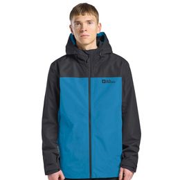 3-in-1-Funktionsjacke Jack Wolfskin "TAUBENBERG 3IN1 JKT M", Herren, Gr. XXL, blau (aurora blau), Obermaterial: 100% Polyester, normal, hoch geschlossener Ausschnitt, mit verstellbarem Klettverschluss, Jacken 3-in-1-Funktionsjacke, 3in1, wasserdicht, winddicht, &Uuml;bergangsjacke
