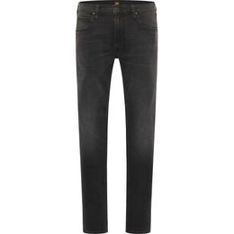 Tapered-fit-Jeans Lee "LUKE", Herren, Gr. 42, L&auml;nge 34, schwarz (asphalt rock), Denim/Jeans, Obermaterial: 99% Baumwolle, 1% Elasthan, gerade, unten schmal lang, Jeans Tapered-fit-Jeans