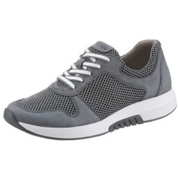 Keilsneaker ROLLINGSOFT, Damen, Gr. 38, grau, Nubukleder, Textil, Schuhe Keilsneaker, Freizeitschuh, Halbschuh, Schn&uuml;rschuh mit Logo an der Ferse