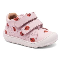 Lauflernschuh bisgaard "barefoot hale", M&auml;dchen, Gr. 24, lady bugs, Leder, gemustert, Schuhe Lauflernschuh, Barfu&szlig;schuh mit Wechselfu&szlig;bett, Gr&ouml;&szlig;enschablone zum Download