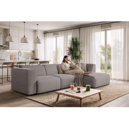 Ecksofa OTTO HOME "Merid L-Form, B: 295 cm - OTTO. Verl&auml;ssliche Qualit&auml;t.", taupe, B:295cm H:70cm T:162cm, 100% Polyester, Sofas, Ecksofa, jederzeit durch Module erweiterbar