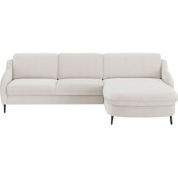 Sit & More Ecksofa SIT & MORE "Soul L-Form", wei&szlig;, B:280cm H:90cm T:182cm, 100% Polyester, Sofas, Ecksofa, wahlweise mit Bettfunktion und Bettkasten oder Schubkasten