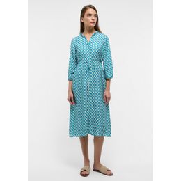 Blusenkleid Eterna "LOOSE FIT", Damen, Gr. 46, Normalgr&ouml;&szlig;en, azurblau, 100% Viskose, l&auml;ssig geschnitten, Kleider Blusenkleid