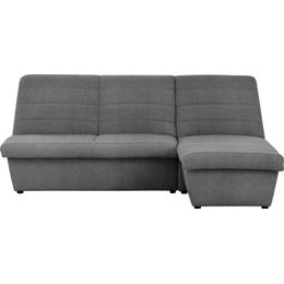 Ecksofa "LOOKS VIII L-Form", grau (steel), B:214cm H:92cm T:168cm, 100% Polyester, LOOKS by Wolfgang Joop, Sofas, Ecksofa, Quersteppung, ohne Armlehnen, in zwei verschiedenen Gr&ouml;&szlig;en