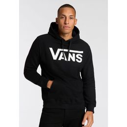 Kapuzensweatshirt Vans "Vans CLASSIC PULLOVER", Herren, Gr. M, schwarz, wei&szlig;, Sweatware, Obermaterial: 100% Baumwolle, Rippb&uuml;ndchen, Sweatshirts Kapuzensweatshirt, Hoodie, Kapuzenpullover mit gro&szlig;em Logoprint