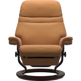 Relaxsessel stressless "Sunrise", new caramel batick, B:79cm H:103cm T:78cm, Leder BATICK: BATICK ist ein leicht korrigiertes, durchgef&auml;rbtes und genarbtes M&ouml;belleder, bei dem die meisten Unebenheiten und Spuren in der Regel entfernt wurden.;Leder PALOMA: PALOMA ist ein durchgef&auml;rbtes Semianilin-M&ouml;belleder mit nat&uuml;rlicher Narbung.;ROHLEDER Stoff Q2 FARON: Ein fester zuverl&auml;ssiger Boucl&eacute; mit einem 