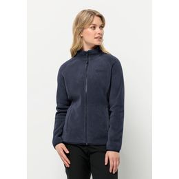 Fleecejacke Jack Wolfskin "MOONRISE FZ W", Damen, Gr. XXL (48), blau (night, blau), OBERSTOFF: 100% POLYESTER. LINING: 100% POLYESTER, Jacken Fleecejacke