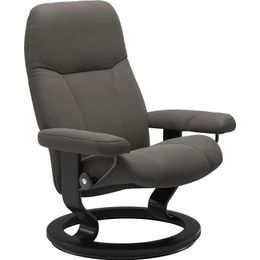 Relaxsessel stressless "Consul", grau (metal grau paloma), B:76cm H:100cm T:71cm, Leder BATICK: BATICK ist ein leicht korrigiertes, durchgef&auml;rbtes und genarbtes M&ouml;belleder, bei dem die meisten Unebenheiten und Spuren in der Regel entfernt wurden.;Leder PALOMA: PALOMA ist ein durchgef&auml;rbtes Semianilin-M&ouml;belleder mit nat&uuml;rlicher Narbung.;ROHLEDER Stoff Q2 FARON: Ein fester zuverl&auml;ssiger Boucl&eacute; mit e
