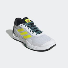 Trainingsschuh adidas Performance "AMPLIMOVE", Herren, Gr. 46,5, wei&szlig; (cloud wei&szlig;, lucid lemon, shock pink), Synthetik, Textil, Schuhe Trainingsschuh
