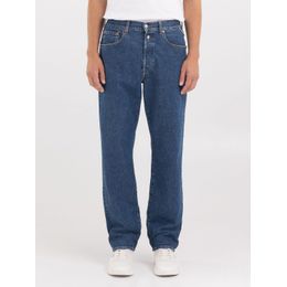 Straight-Jeans Replay "M9Z1 9Zero1 90&acute;s Straight Fit", Herren, Gr. 32, L&auml;nge 30, dunkelblau 52d, Denim/Jeans, Obermaterial: 99% Baumwolle, 1% Elasthan, loose fit lang, Jeans Straight-Jeans, mit Washed-Look
