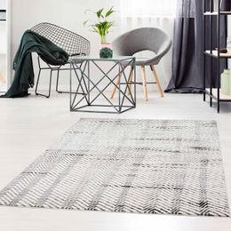 Teppich Carpet City "Moda 1138" Gr. 3, grau, B:120cm H:11mm L:160cm, Kunstfaser, Teppiche, Teppich, Kurzflor, Wohnzimmer