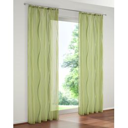 Gardine OTTO HOME "Dimona" Gr. 2, gr&uuml;n, B:140cm H:175cm, Voile, Polyester, Gardinen, Gardine, 2er-Set, transparent, Voile, Polyester, Topseller
