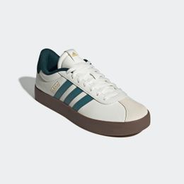Sneaker adidas Sportswear "VL COURT 3.0", Herren, Gr. 40, core wei&szlig;, preloved teal, aurora ivy, Leder, Synthetik, Schuhe Sneaker, inspiriert vom Design des adidas samba