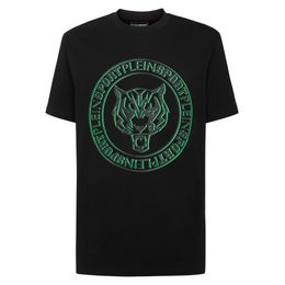 Plein Sport T-Shirt 'Tiger' Herren Gr&ouml;&szlig;e L dunkelgr&uuml;n / schwarz
