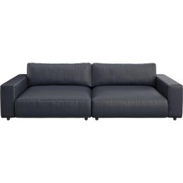 Big-Sofa Musterring "LUCIA", schwarz (schwarz puro), B:252cm H:81cm T:124cm, Flachgewebe FLORIS (100% Polyester);Flachgewebe VALMONT (60% Baumwolle/ 40% Leinen);Microfaser CRONA (100% Polyester), Sofas, Big-Sofa, in vielen Qualit&auml;ten und 4 unterschiedlichen N&auml;hten, 2,5-Sitzer