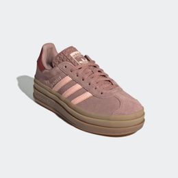 Sneaker adidas originals "GAZELLE BOLD", Damen, Gr. 43, orange (warm clay, clear orange, preloved ruby), Leder, Synthetik, Schuhe Sneaker