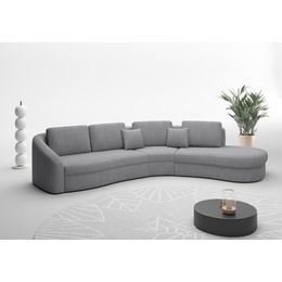 Sit & More Ecksofa SIT & MORE "Jazz L-Form", grau, B:366cm H:88cm T:230cm, 100% Polyester, Sofas, Ecksofa, In weiteren Gr&ouml;&szlig;en erh&auml;ltlich