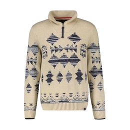 Lerros Pullover Herren Gr&ouml;&szlig;e L beigemeliert / navy