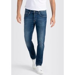 Straight-Jeans MAC "Arne Pipe", Herren, Gr. 40 (41), L&auml;nge 32, blau (blau stonewash), Denim/Jeans, Obermaterial: 93% Baumwolle, 5% Elastomultiester, 2% Elasthan, Jeans Straight-Jeans