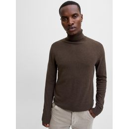 Jack & Jones Rollkragenpullover JACK & JONES "JJEEMIL KNIT ROLL NECK NOOS", Herren, Gr. S, mulch detail:twist, Strick, Obermaterial: 60% Baumwolle, 20% Nylon, 20% Viskose, unifarben, regular fit normal, Rundhals, Rippb&uuml;ndchen, Pullover Rollkragenpullover, Baumwollmischung, regular fit