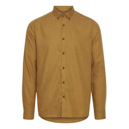 !Solid Langarmhemd SOLID "Langarmhemd SDPepe", Herren, Gr. XL, N-Gr, braun (cinnamon melange), Obermaterial: 60% Baumwolle CO. 40% Polyester PES., Hemden Langarmhemd
