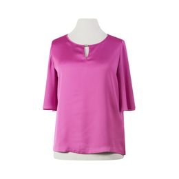 Blusenshirt, Damen, Gr. 40, rosa (crocus), Web, Obermaterial: 100% Polyester, HERMANN LANGE Collection, unifarben, bequem taillenbedeckt, Rundhals, Shirts Blusenshirt, mit Glitzerdetail und Cut-Out am Ausschnitt