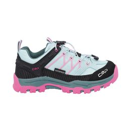 Wanderschuh CMP "KIDS RIGEL LOW TREKKING SHOES WP", Jungen, Gr. 31, opale, bubblegum, Leder, Synthetik, Schuhe Wanderschuh, wasserdicht