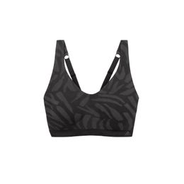 B&uuml;gelloser BH adidas Sportswear, Damen, Gr. XL, N-Gr, grau (777, tiger print), Single Jersey, Obermaterial: 80% Polyamid, 20% Elasthan, gemustert, bequem, BHs B&uuml;gelloser BH, mit nahtlosem Design