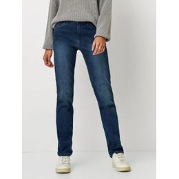 Slim-fit-Jeans Toni "Liv", Damen, Gr. 40, N-Gr, blau (blau stone), Denim/Jeans, Obermaterial: 72% Baumwolle, 24% Polyester, 4% Elasthan, unifarben, regular fit kn&ouml;chelfrei, Jeans Slim-fit-Jeans, im Five-Pocket Style