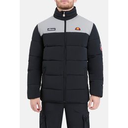 Outdoorjacke Ellesse "NEBULA PADDED JACKET", Herren, Gr. L, schwarz, taupe, Obermaterial: 100% Polyamid, normal, hoch geschlossener Ausschnitt, B&uuml;ndchen, Jacken Outdoorjacke