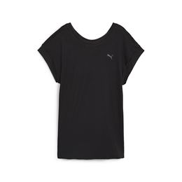 Trainingsshirt Puma "MATERNITY STUDIO OVERSIZED TEE", Damen, Gr. XS, schwarz (Puma schwarz), Jersey, Obermaterial: 100% Baumwolle, relaxed fit lang, Rundhals, Shirts Trainingsshirt, Relaxed Fit, atmungsaktives Material, mit DryCELL Technologie