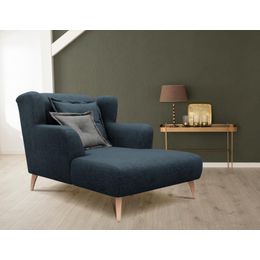 Loveseat Home Affaire "Baggio Kuschel Mega Lounge Big Sessel", blau (dunkelblau), B:101cm H:99cm T:152cm, 92% Polyester, 8% Nylon, Sessel, Loveseat