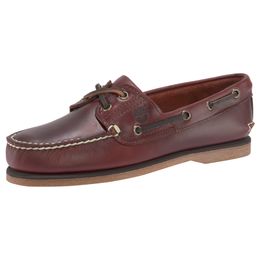 Bootsschuh Timberland "CLASSIC BOAT BOAT SHOE", Herren, Gr. 44, rot (rotbraun), Leder, Schuhe Bootsschuh, Classic Bootsschuh aus Timberland Premium Leder