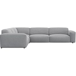 Ecksofa FLEXLUX "Lucera, super bequem durch hochwertigen Sitzaufbau mit Kaltschaum", grau (sophisto grau), B:319cm H:73cm T:285cm, 100% Polyester, Sofas, Ecksofa, modern & anschmiegsam, L-Form, Designsofa