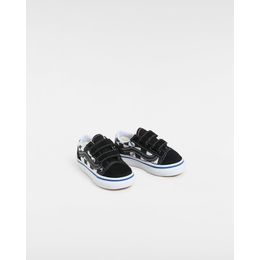 Sneaker Vans "Old Skool V", M&auml;dchen, Gr. 26, schwarz-wei&szlig; (schwarz, wei&szlig;), Leder, Schuhe Sneaker, f&uuml;r Kinder
