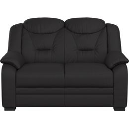 2-Sitzer COTTA "Marcus", schwarz, B:138cm H:99cm T:99cm, 64% Polyurethan, 25% Polyester, 11% Baumwolle, Sofas, 2-Sitzer, Sofa mit hoher R&uuml;ckenlehne