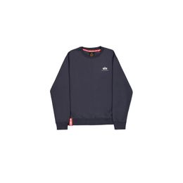 Sweater Alpha Industries "Basic Sweatshirt SL", Damen, Gr. S, blau (navy), Obermaterial: 80% Baumwolle, 20% Polyester, regular fit, Sweatshirts Sweater