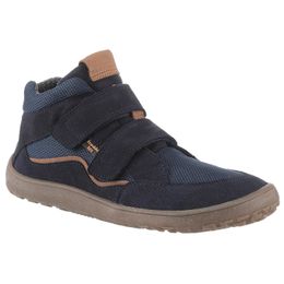 Barfu&szlig;schuh froddo "BAREFOOT TEX AUTUMN", M&auml;dchen, Gr. 26, blau (dunkelblau), Textil, Veloursleder, Schuhe Barfu&szlig;schuh, Klettschuh, Winterstiefel mit TEX-Membrane