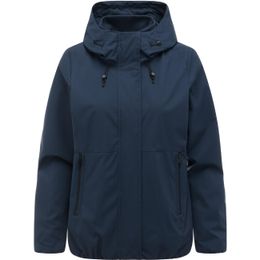 Outdoorjacke Ragwear "Outdoorjacke Sunniva Light", Damen, Gr. XS, blau (navy26), Obermaterial: 100% Polyester PES. Obermaterial: Futter: 100% Polyester PES., l&auml;ssig geschnitten, hoch geschlossener Ausschnitt, &Auml;rmel ohne &Auml;rmelschlitz elastischer Bund, Jacken Outdoorjacke, Wasserdichte und atmungsaktive Damen &Uuml;bergangsjacke