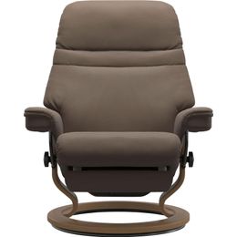 Relaxsessel stressless "Sunrise", braun (mole batick), B:79cm H:103cm T:78cm, Leder BATICK: BATICK ist ein leicht korrigiertes, durchgef&auml;rbtes und genarbtes M&ouml;belleder, bei dem die meisten Unebenheiten und Spuren in der Regel entfernt wurden.;Leder PALOMA: PALOMA ist ein durchgef&auml;rbtes Semianilin-M&ouml;belleder mit nat&uuml;rlicher Narbung.;ROHLEDER Stoff Q2 FARON: Ein fester zuverl&auml;ssiger Boucl&eacute; mit einem