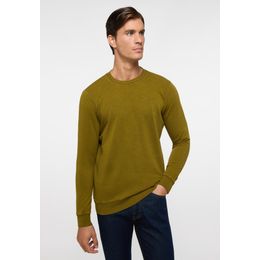 Sweatshirt Eterna, Herren, Gr. L, gr&uuml;n (olive), 100% Baumwolle (davon 20% recycelt), l&auml;ssig geschnitten, Sweatshirts Sweatshirt